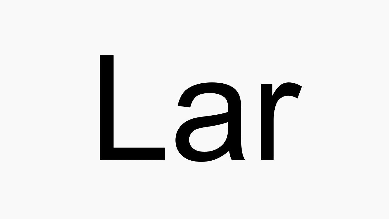 How to pronounce Lar - YouTube