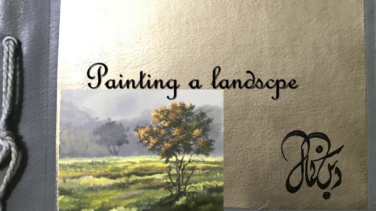how to paint morning landscape- Demo #1 - YouTube
