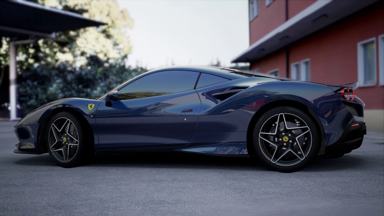 Ferrari F8 TDF Blue at the Ferrari factory (render) - YouTube