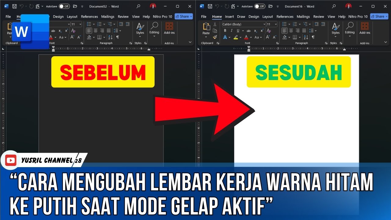 Cara Mengubah Lembar Kerja Word Menjadi Putih Saat Mode Gelap Aktif ...
