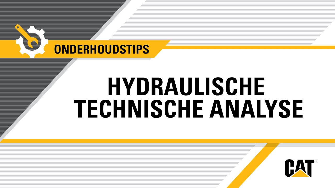 De technische analysetests van de hydraulische componenten van Cat ...