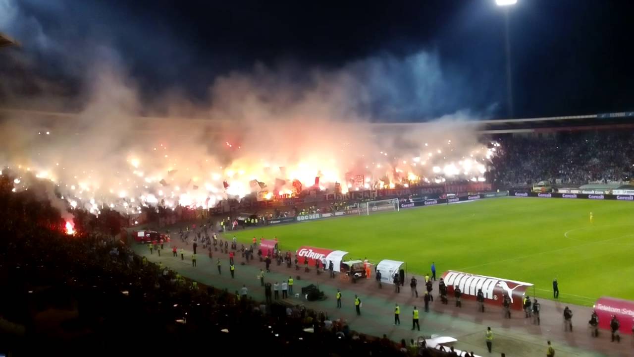 Red Star fans celebrate title 2016 - YouTube