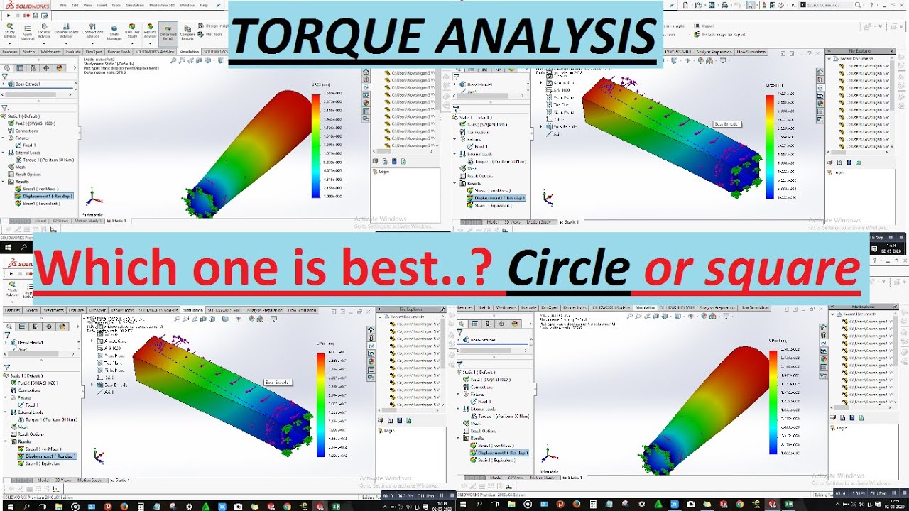 Torque Analysis : Square or circle, which one is best..? II Mr.CAD ...
