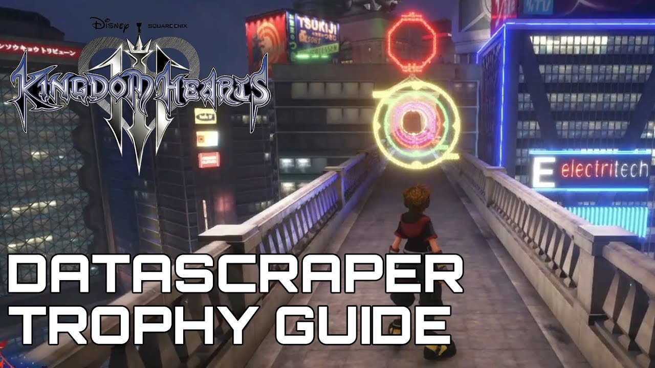 Kingdom Hearts 3 DATASCRAPER TROPHY / ACHIEVEMENT GUIDE (A RANK ON BOTH FLASH COURSES) - YouTube