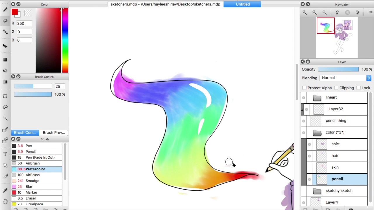 Katzun speedpaint (done in firealpaca) - YouTube