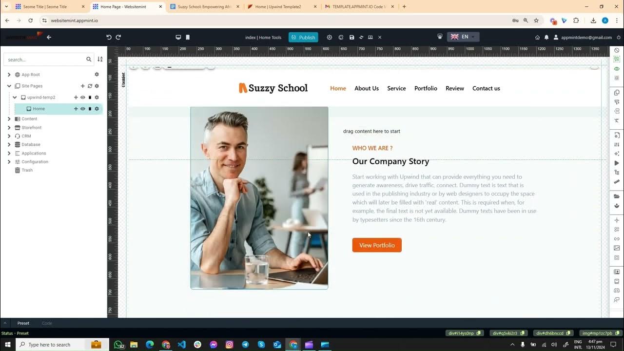 How to Create a Simple Landing Page with Appmint io (Nocode Website Builder) - YouTube