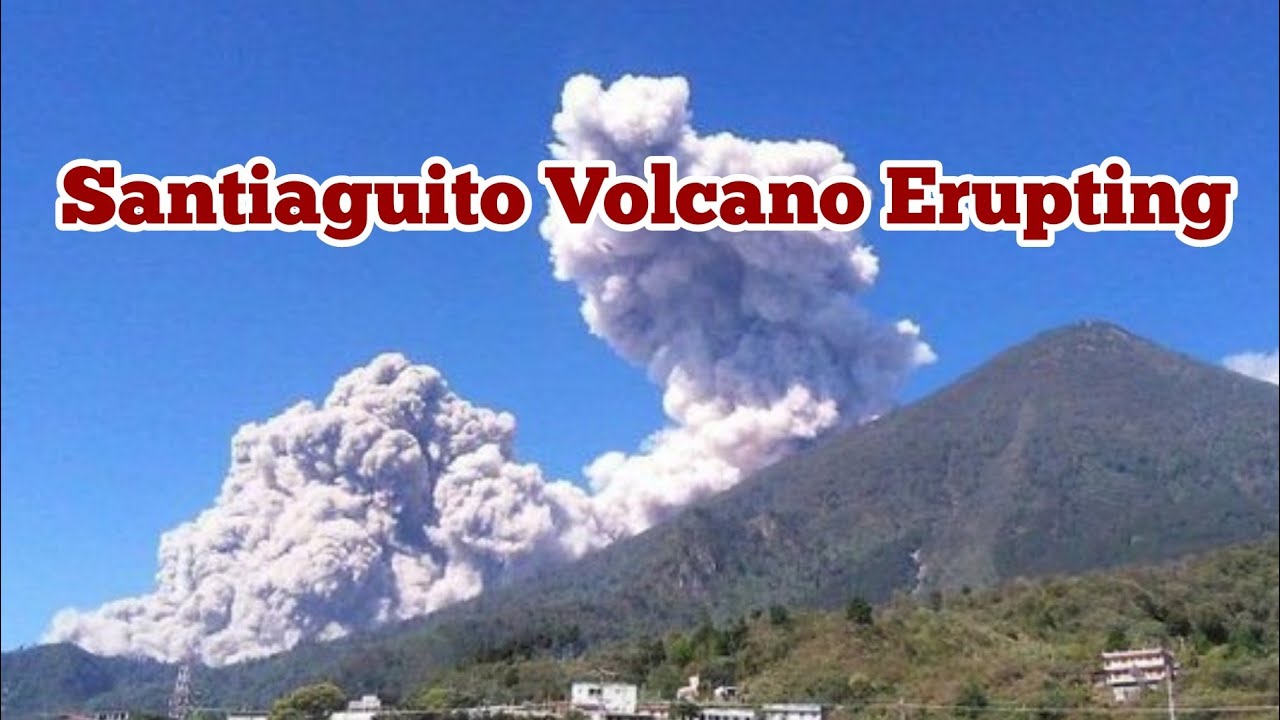 Santiaguito Volcanic Dome Erupting In Guatemala, Felsic Sticky Lava ...