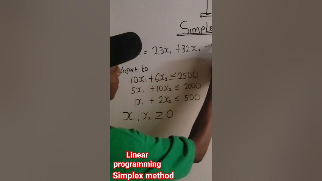 Linear programming Simplex method - YouTube