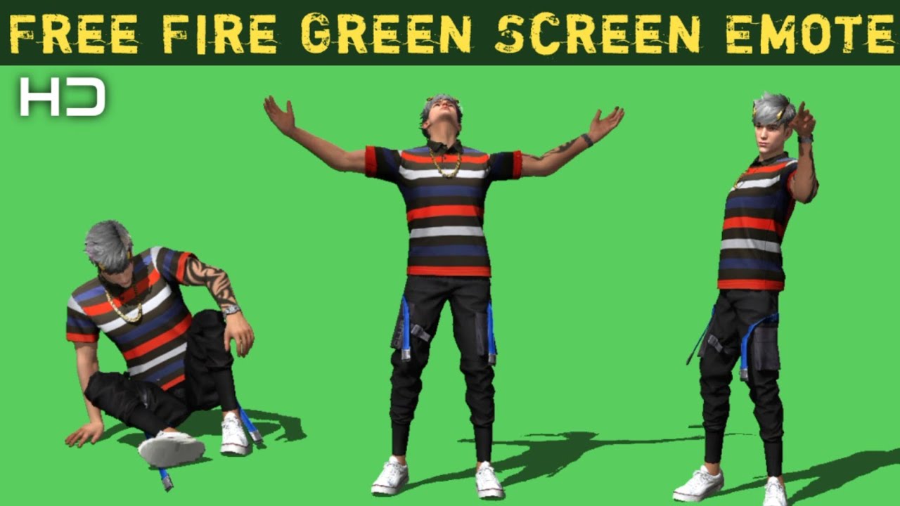 Free Fire Green Screen Video | FF Green Screen old emote No copyright ...