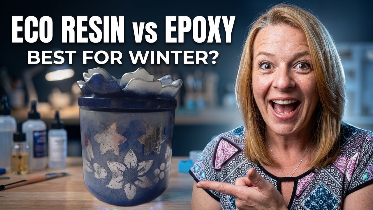Creating Gorgeous Winter Themed Jars Using Aquacast and Epoxy - YouTube