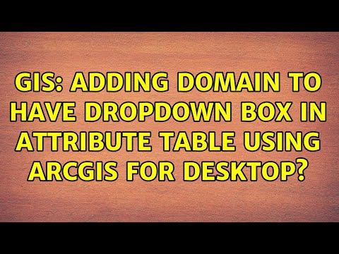 GIS: Adding domain to have dropdown box in Attribute Table using ArcGIS for Desktop? - YouTube