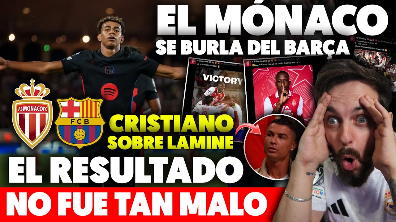 😳EL MÓNACO SE BURLA del BARÇA • EL RESULTADO NO FUE TAN MALO 🤔 ...