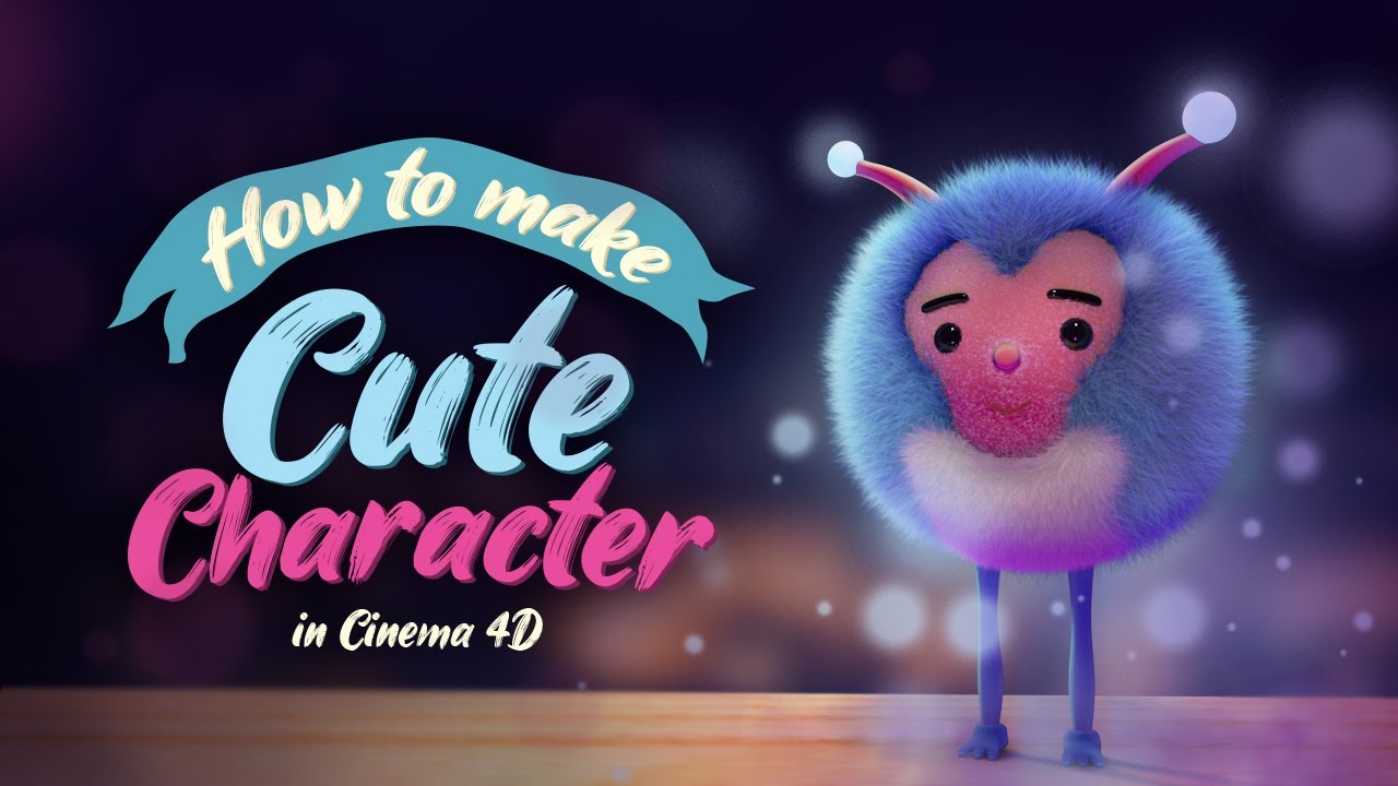 How to make cute hairy character - YouTube