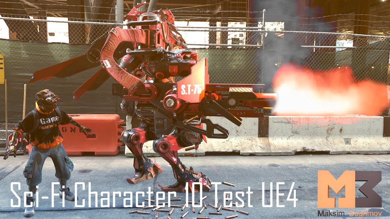 Sci-Fi Character 10 Omar and Defender Test Epic Skeleton in UE4 - YouTube