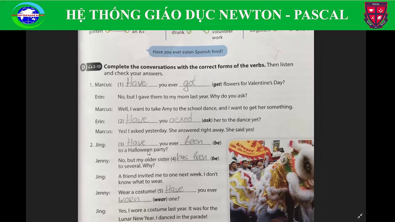 ESL 7 - Unit 8 (Lesson 2, Part 2) - YouTube