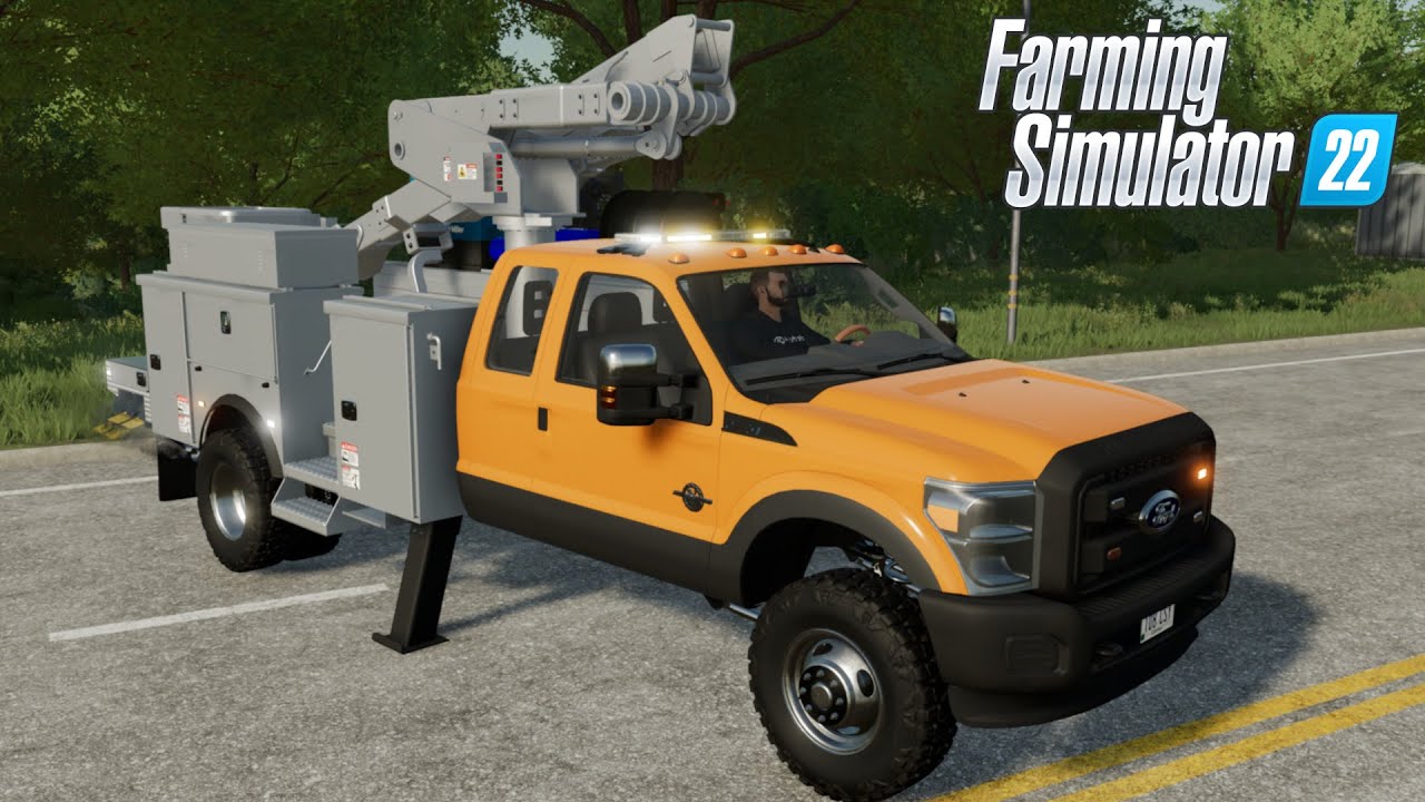 FS22 - FORD F350 Bucket Truck - Farming Simulator 2022 - Car Mod ...