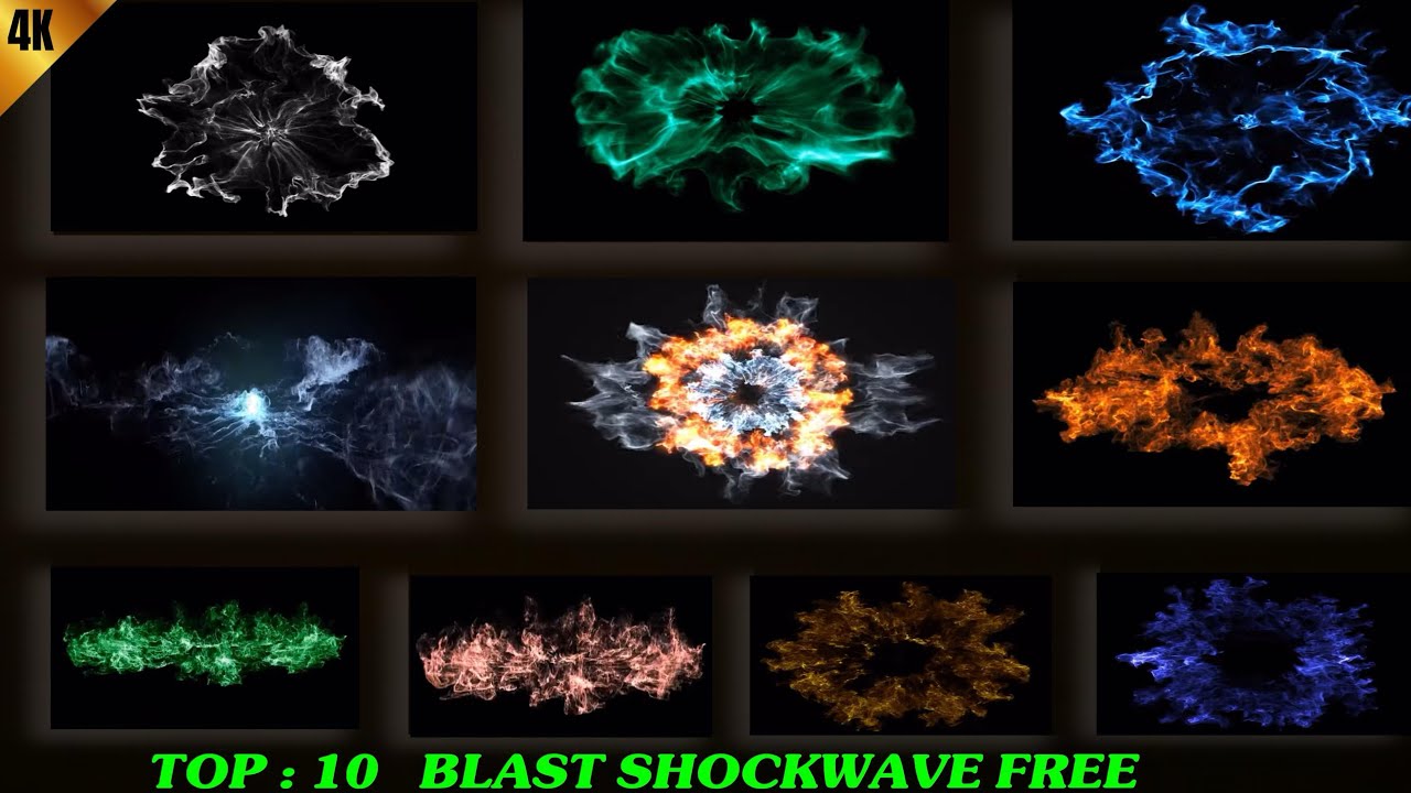 Free blast shockwave effect with sound effects || sock waves black ...