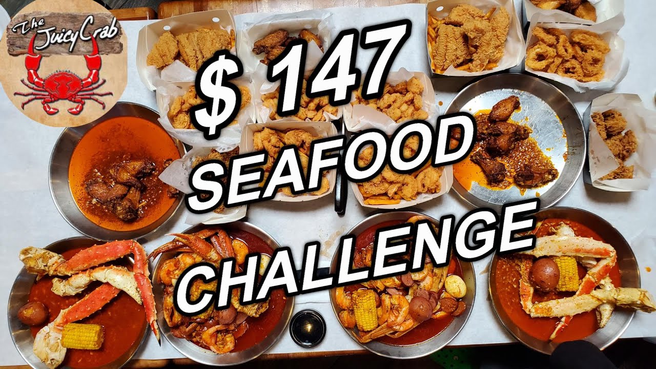 $147 of Seafood - BEST EATING CHALLENGE EVER - The Juicy Crab - YouTube