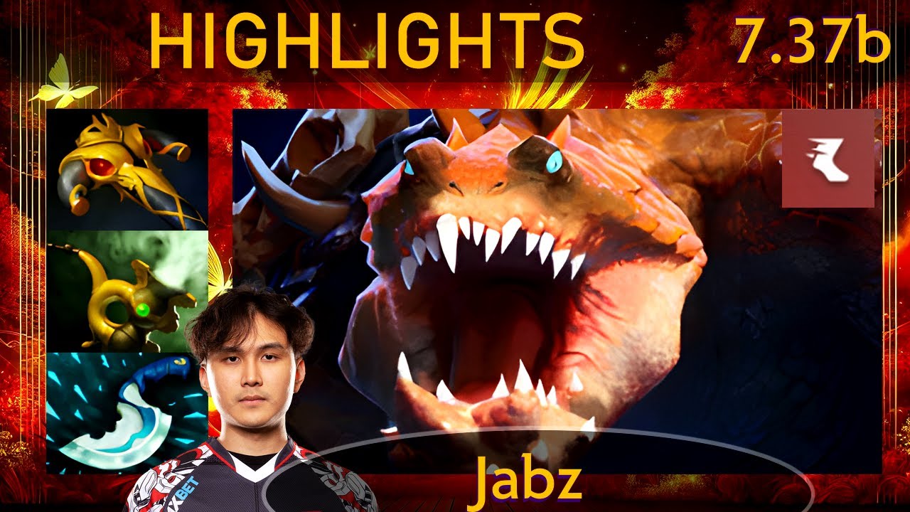 ⭐ 7.37b Jabz Primal Beast |K+A-D - 38 KP - 78%| Offlane Highlights ...