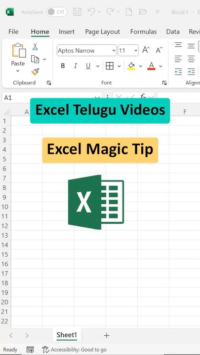 Excel Magic Tip in Telugu | Select 10000 Cells in 1 Second - YouTube