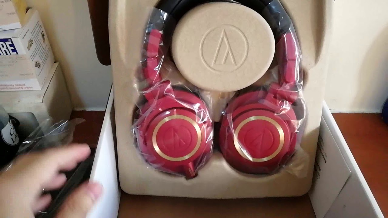 Unboxing - audio-technica ATH-M50x Limited Edition Red - YouTube