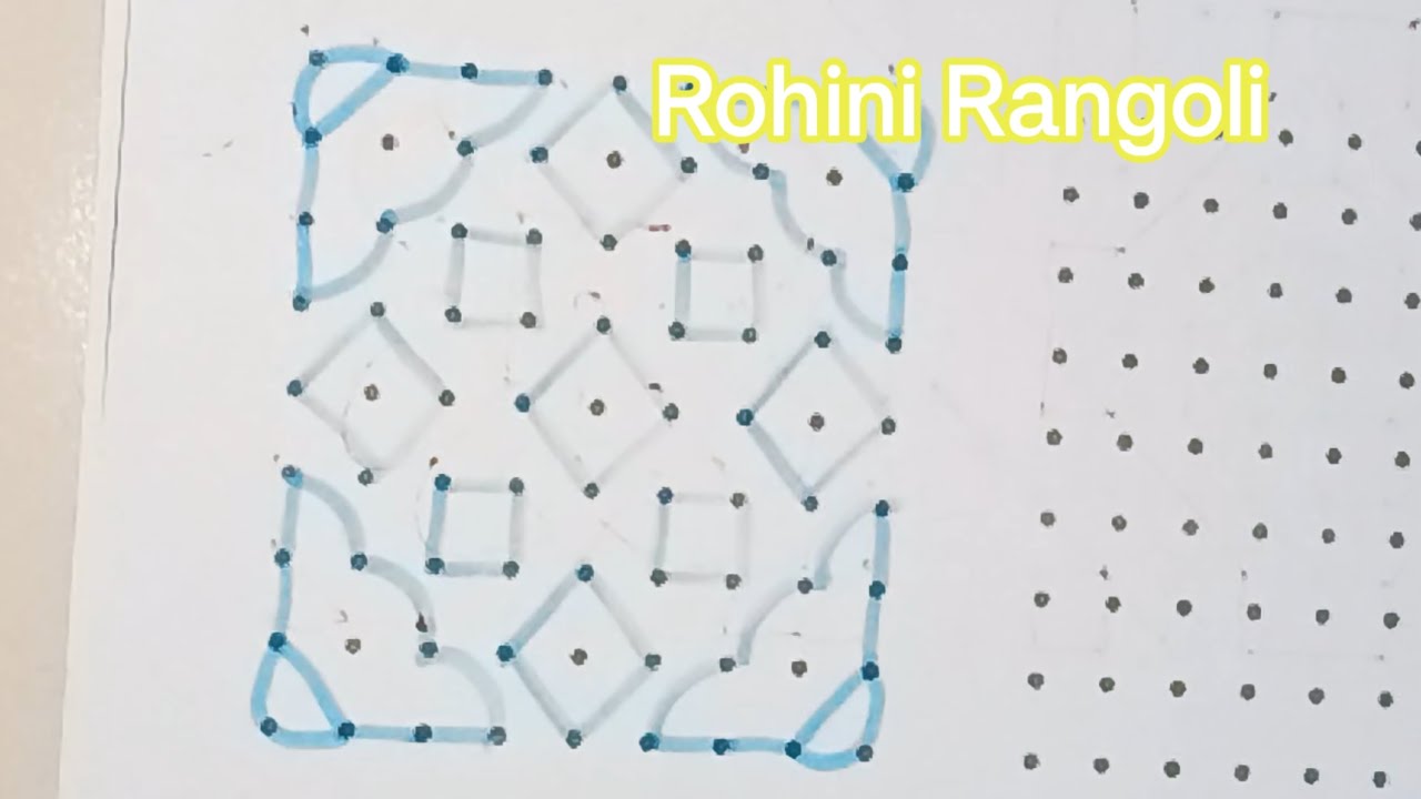 Easy dots rangoli designs for daily 9 dots kolam | thipkyanchi rangoli ...