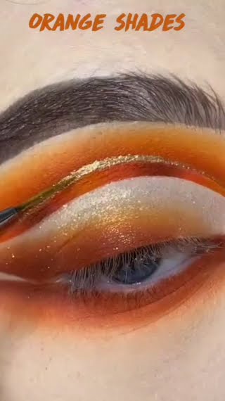 Glowy Orange Eye Makeup Pcerfect for Festivals #beautyhacks # ...