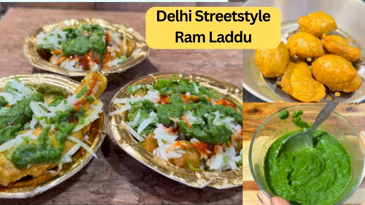 Ram Laddu Delhi Street food | Ram ladoo recipe | Moong dal Ram Ladoo ...
