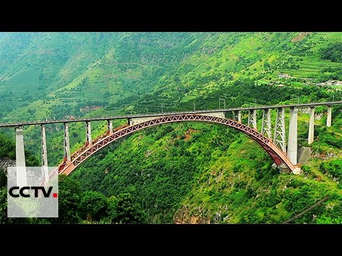 Beipanjiang Bridge nears completion in China - YouTube