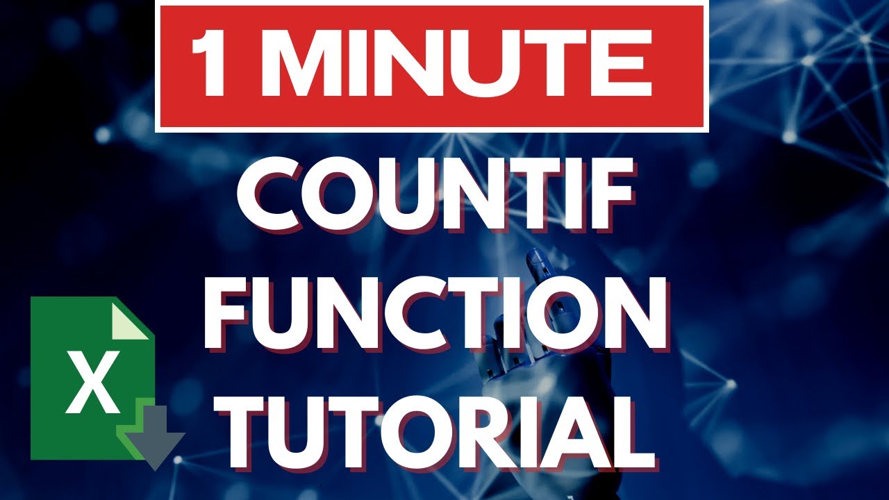 COUNTIF Function Excel Tutorial EASY YouTube COUNTIF Function Excel Tutorial EASY YouTube