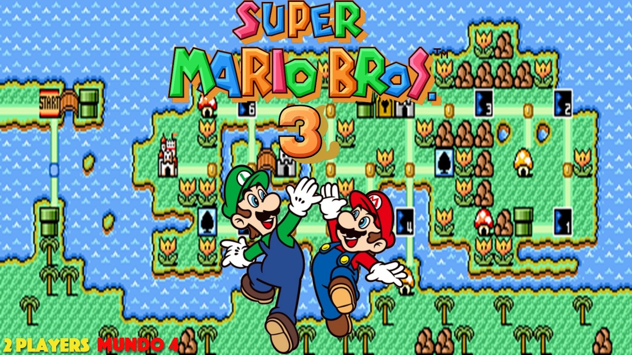 Super Mario All Stars Super Mario Bros 3 2 Players Mundo 4 SNES - YouTube