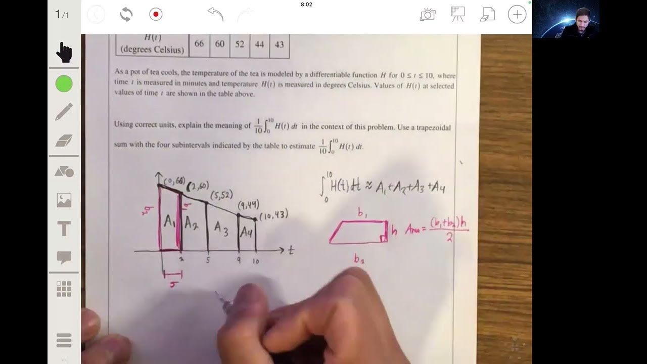 Using the Trapezoidal Rule to model a real life situation 2011 AP ...