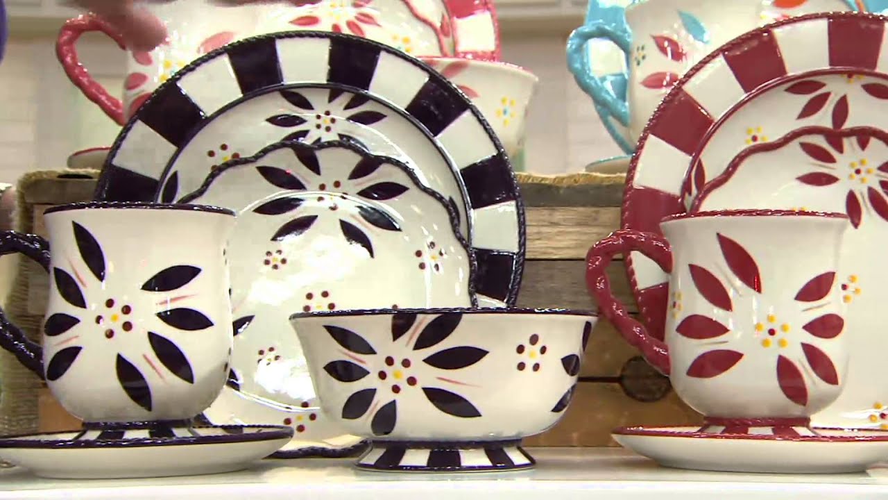 Temp-tations 20-piece Service for 4 Dinnerware Set on QVC - YouTube