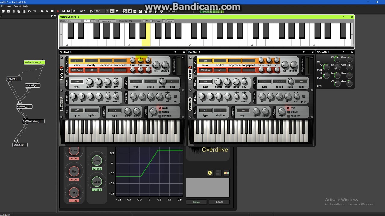 Bassline (AWOLNATION - Sail) made with Tone2 Firebird - YouTube