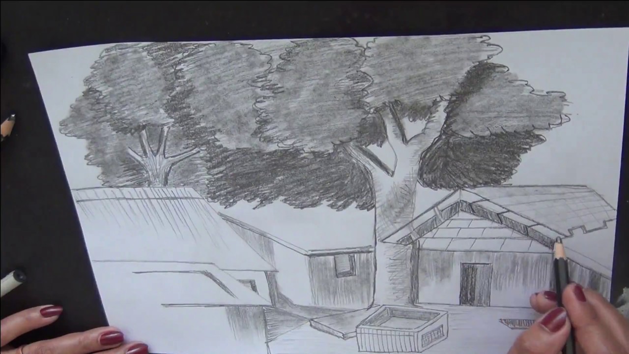 Landscape Pencil Shading Easy