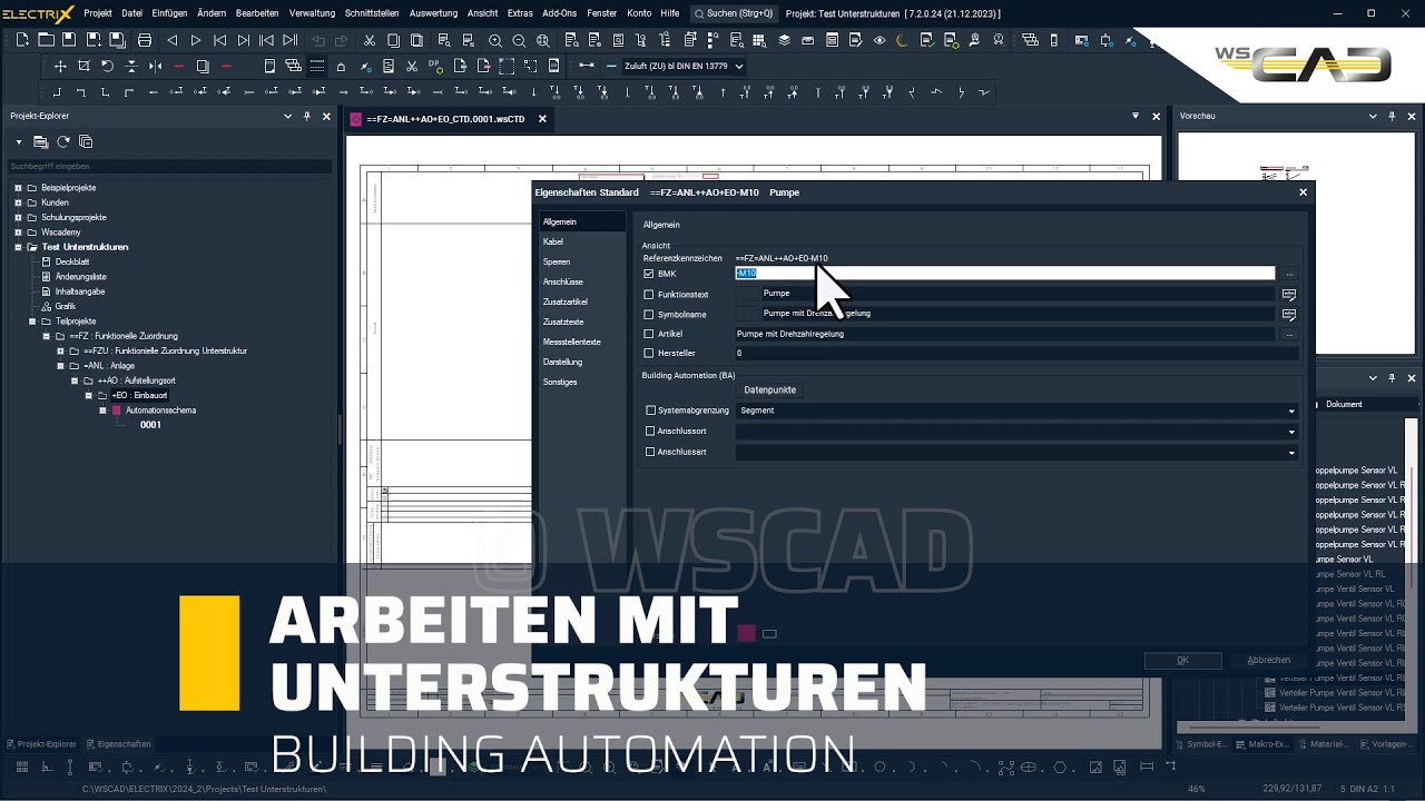 WSCAD Tutorial | Arbeiten mit Unterstrukturen | WSCAD Building ...