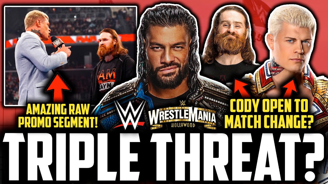 WWE Sami Zayn Cody Rhodes RAW FACE OFF Explained! | Roman Reigns ...