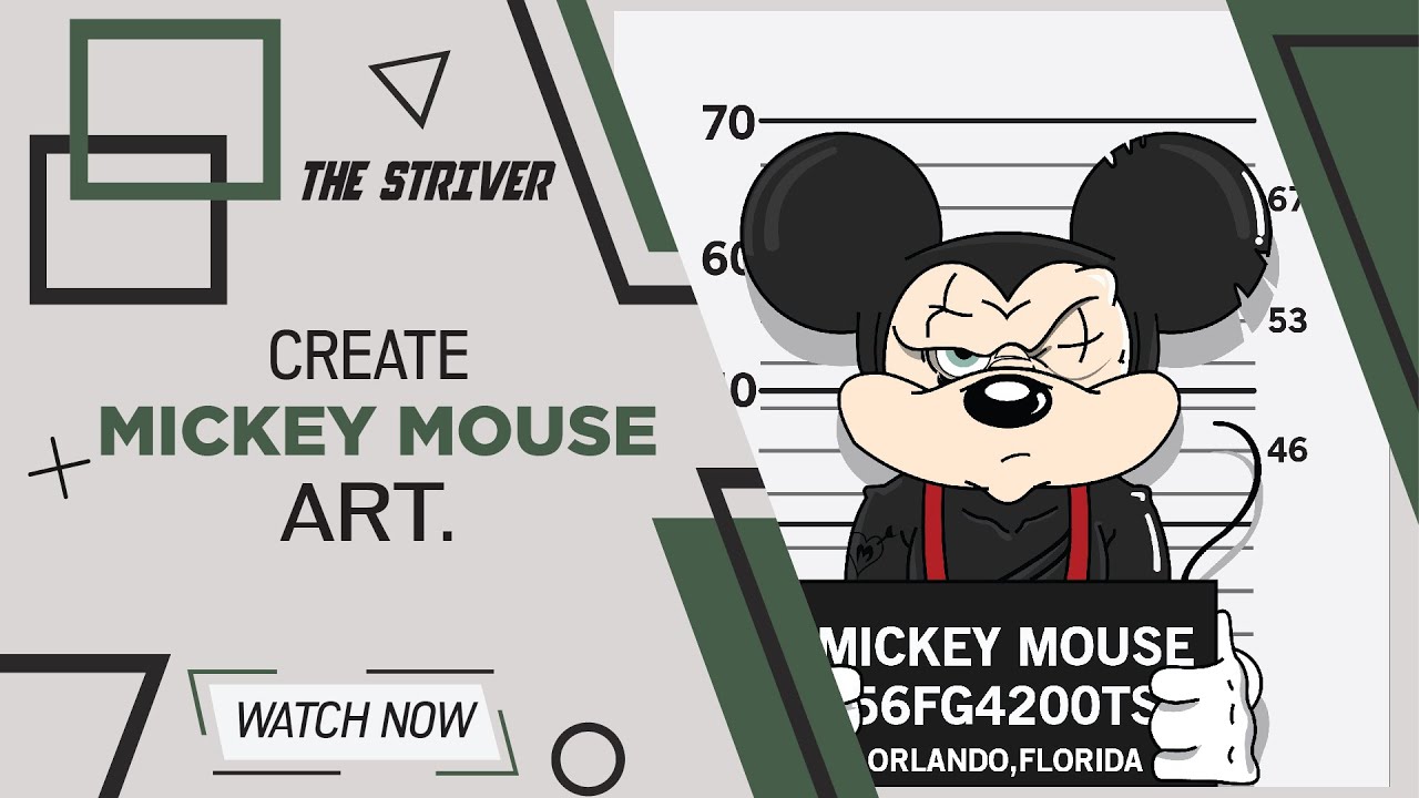 MICKEY MOUSE ART | adobe illustrator🐹 - YouTube