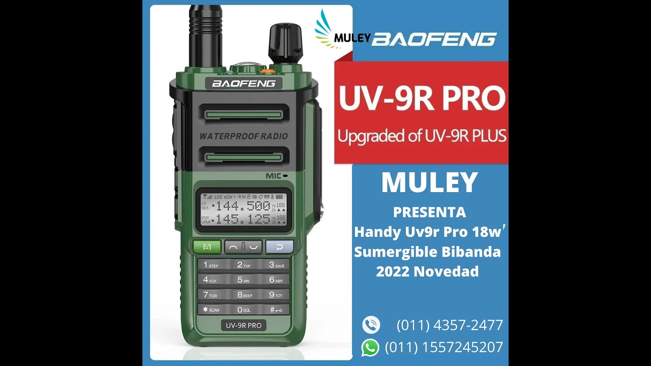 Handy Uv9r Pro 18w Sumergible Bibanda 2022 Novedad - YouTube