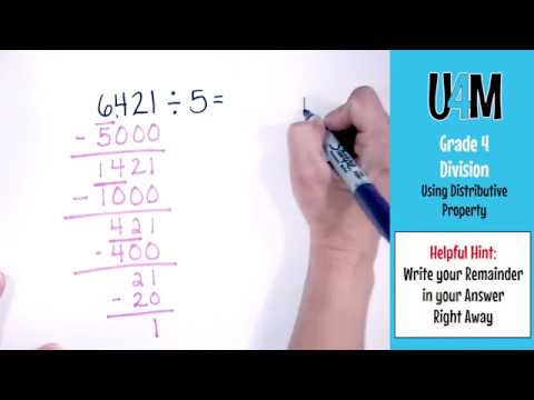 United 4 Math - Grade 4 Division using the Distributive Property - YouTube