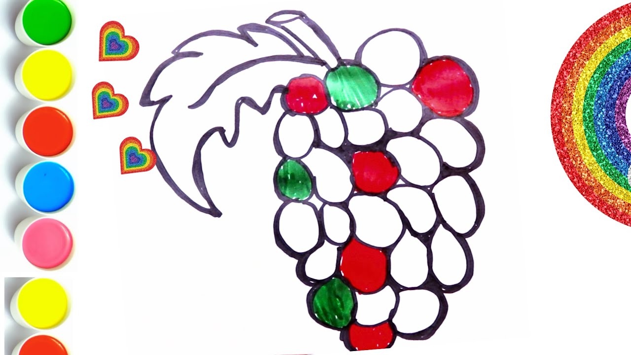 Magic Grapes Drawing and Coloring | Improve Kids Creativity #56 / Asma ...