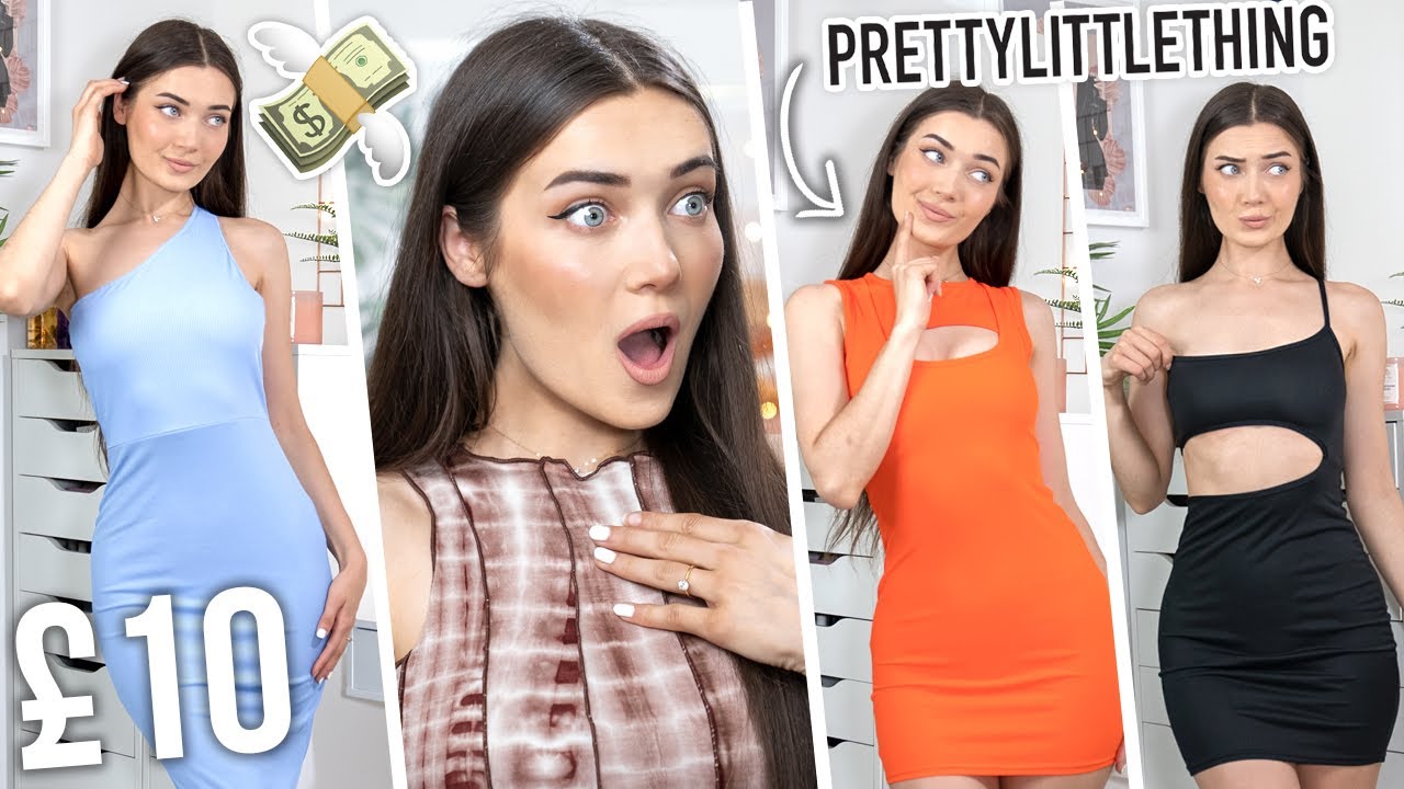 I BOUGHT £10 PRETTY LITTLE THING DRESSES... PASS OR YAAAS!? - YouTube