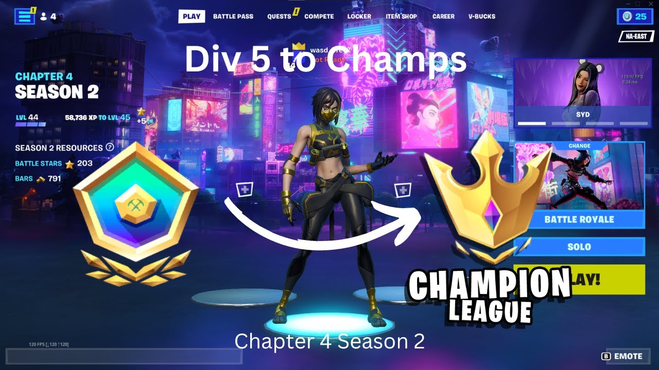 Div 5 To Champs in Chapter 4 Season 2 - YouTube