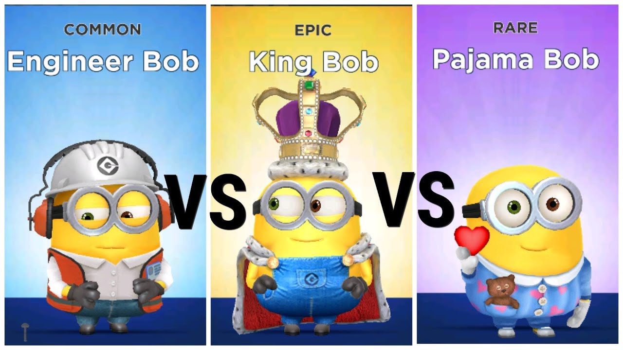 Minion Rush Pajama Bob VS Engineer Bob VS King Bob - YouTube