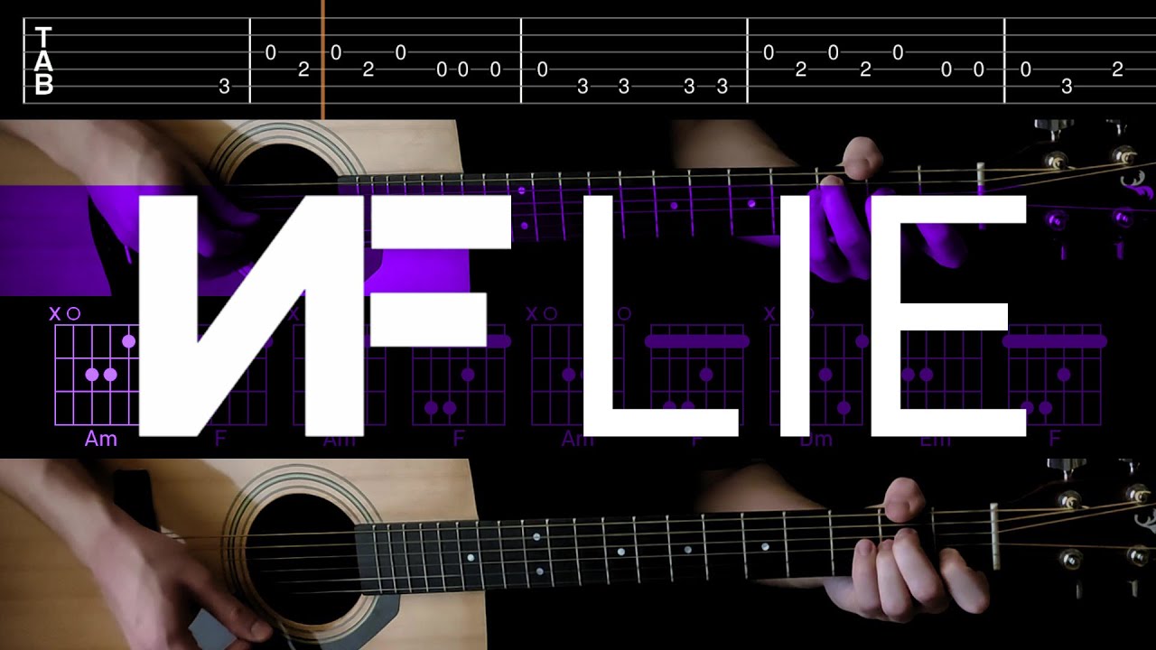 NF - Lie | Guitar Tutorial | TABS + CHORDS - YouTube