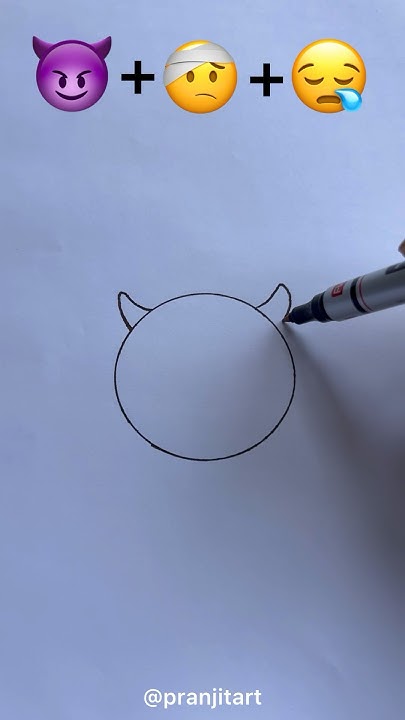 Emojis drawing 😈+🤕+😪 #emojiart #emojidrawings #artist #art @pranjitart ...