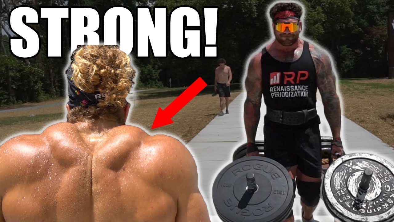 big TRAPS 600lb farmer carries with JUJIMUFU & Strongman stuff Ft Zack ...