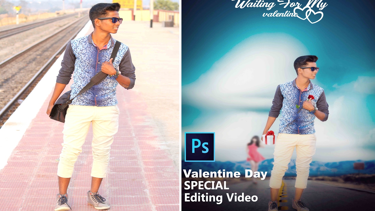 Valentine Day Special adobe Photoshop Editing Tutorial 2017 VOL 1 - YouTube