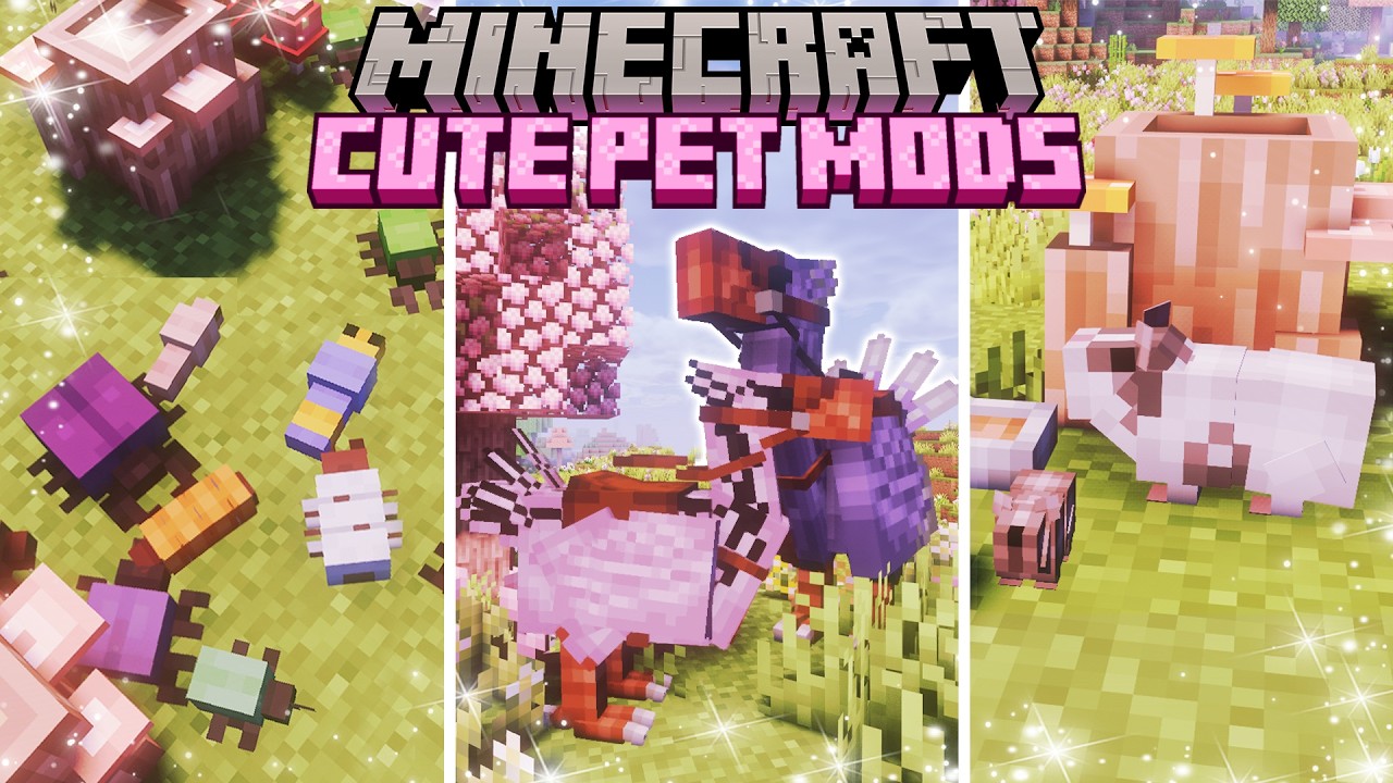 Top 3 ADORABLE and UNIQUE Minecraft Pet Mods 🌿🍄 - YouTube