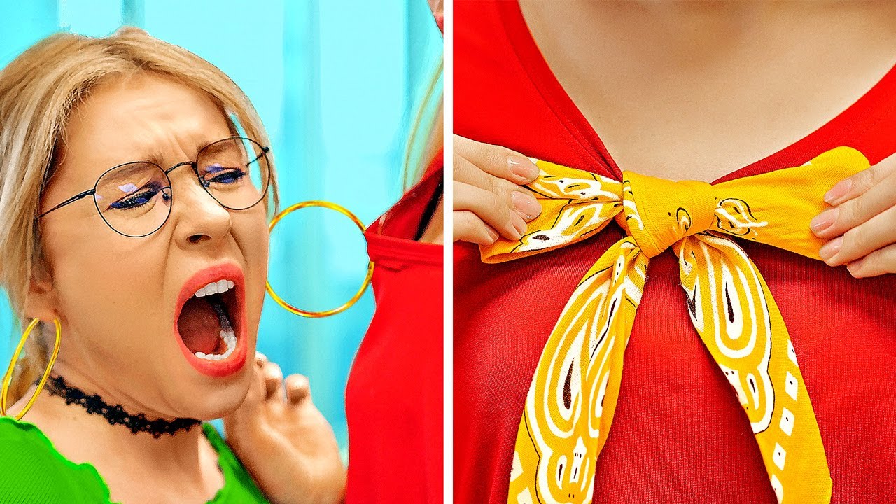 QUICK AND EASY FASHION HACKS FOR GIRLS || No Sewing Clothes Hacks by ...